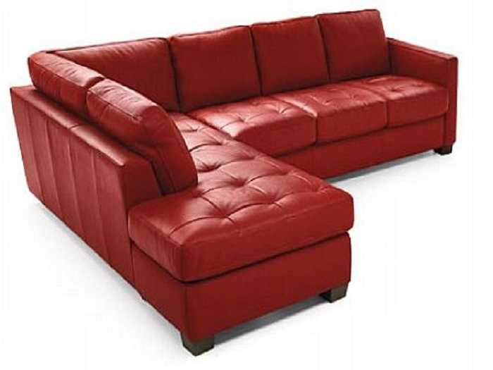 Displaying Gallery of Small Red Leather Sectional Sofas (View 2 of 10 ...