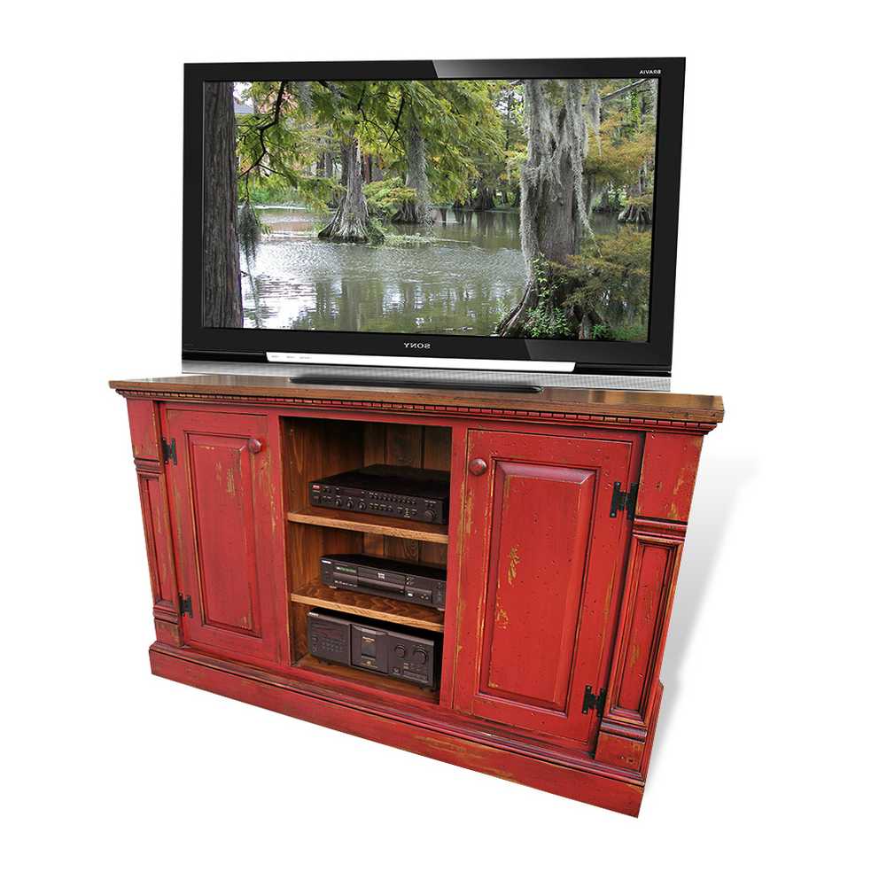 2023 Latest Rustic Red Tv Stands