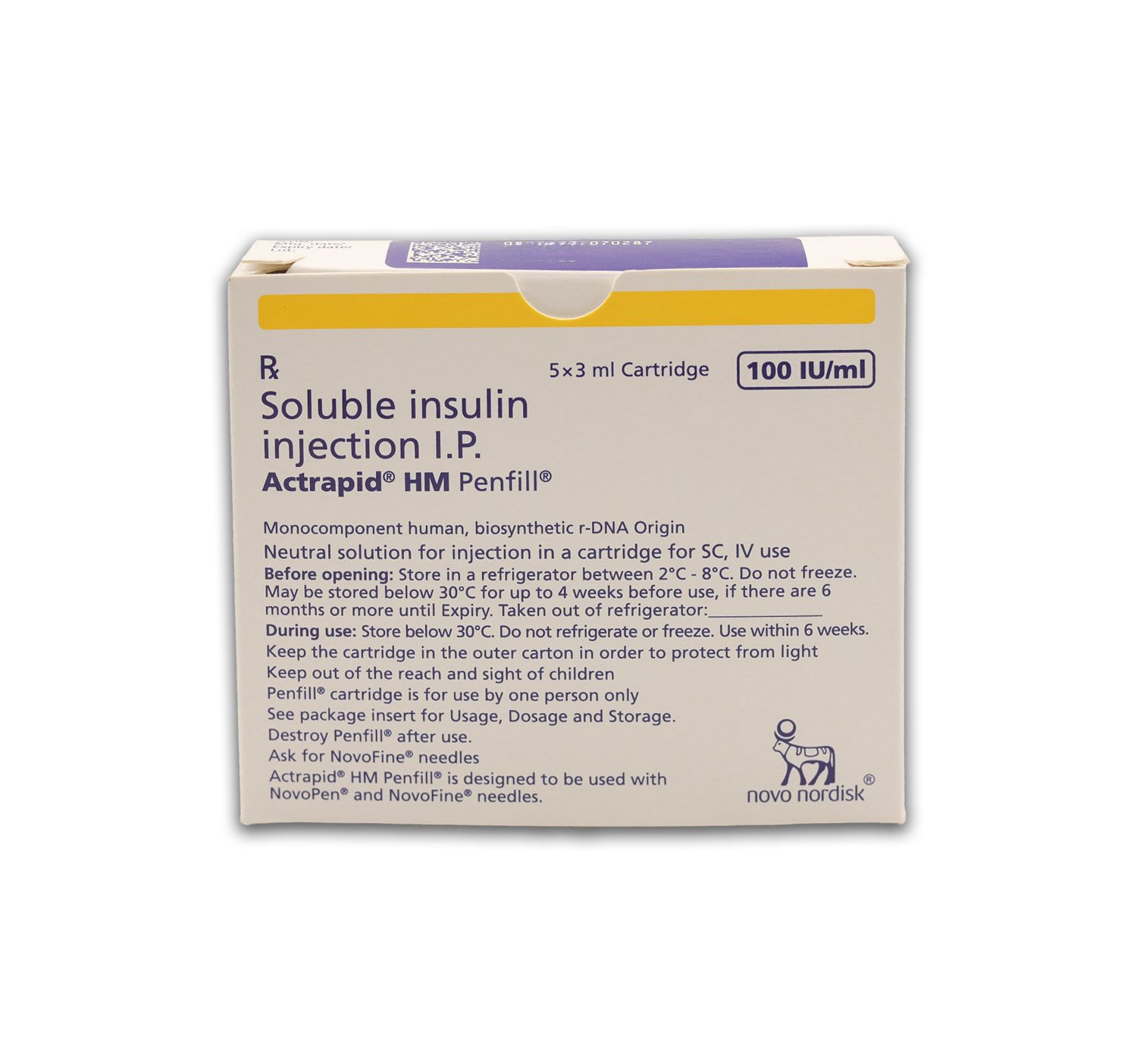Buy Actrapid Hm Penfill 5x3 ml Online at Best Prices | Wellness Forever