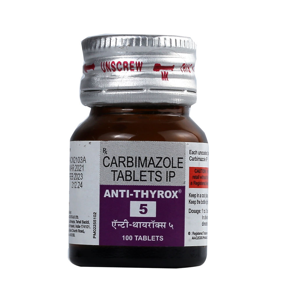 Buy Anti-Thyrox 5mg 100 Tablets Online at Best Prices | Wellness Forever