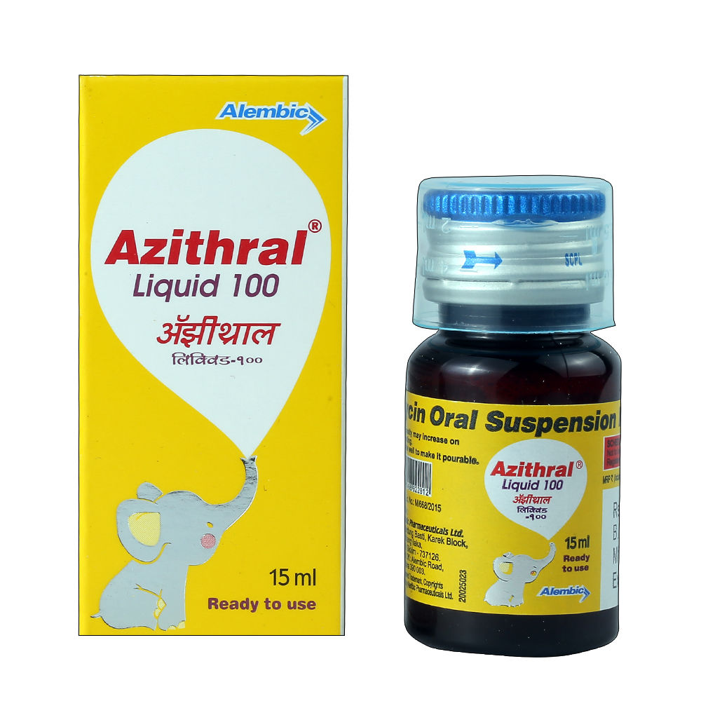 Buy Azithral 100mg Liquid 15 ml Online at Best Prices | Wellness Forever