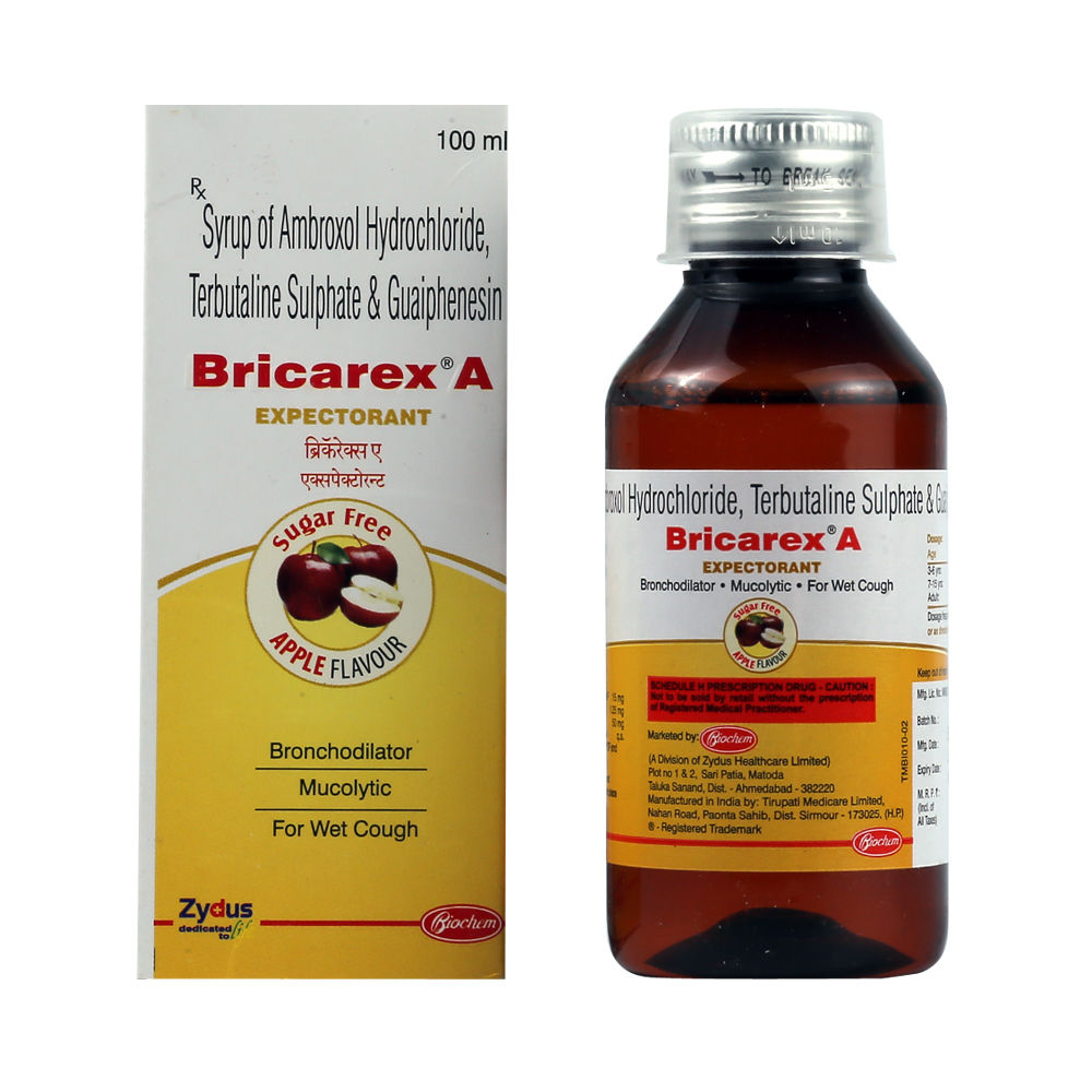 Buy Bricarex-A Expectorant 100 ml Online at Best Prices | Wellness Forever