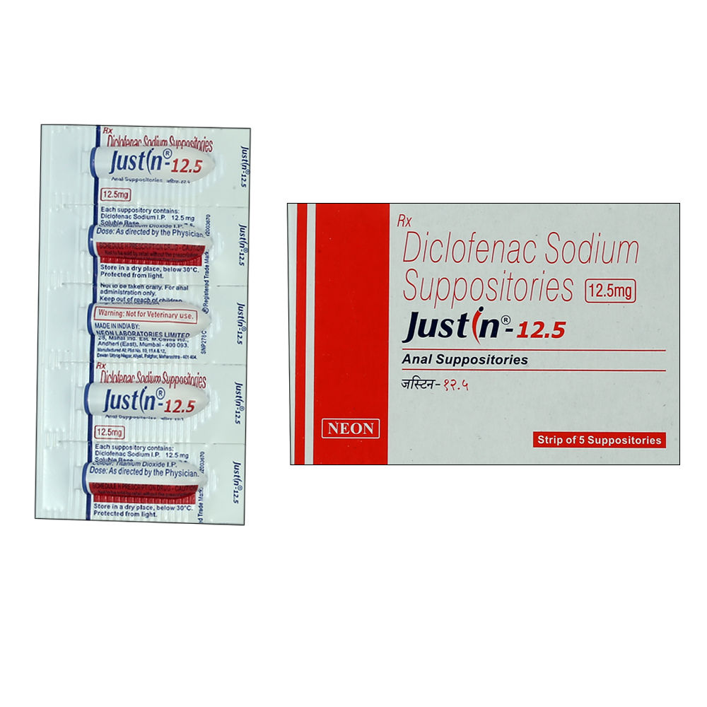 Buy Justin 12.5mg Suppositories 5Pcs Online at Best Prices | Wellness ...