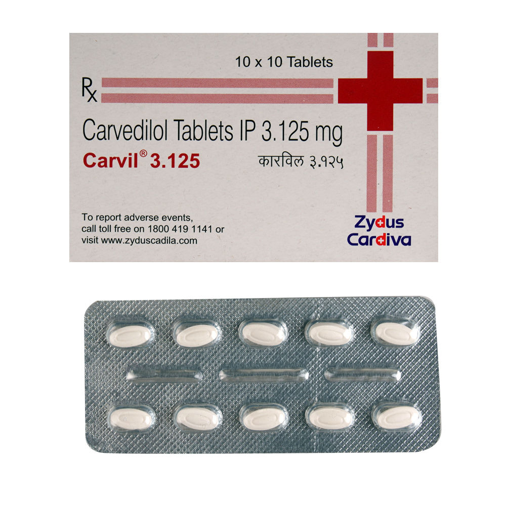 Buy Carvil 3.125mg 10 Tablets Online at Best Prices | Wellness Forever