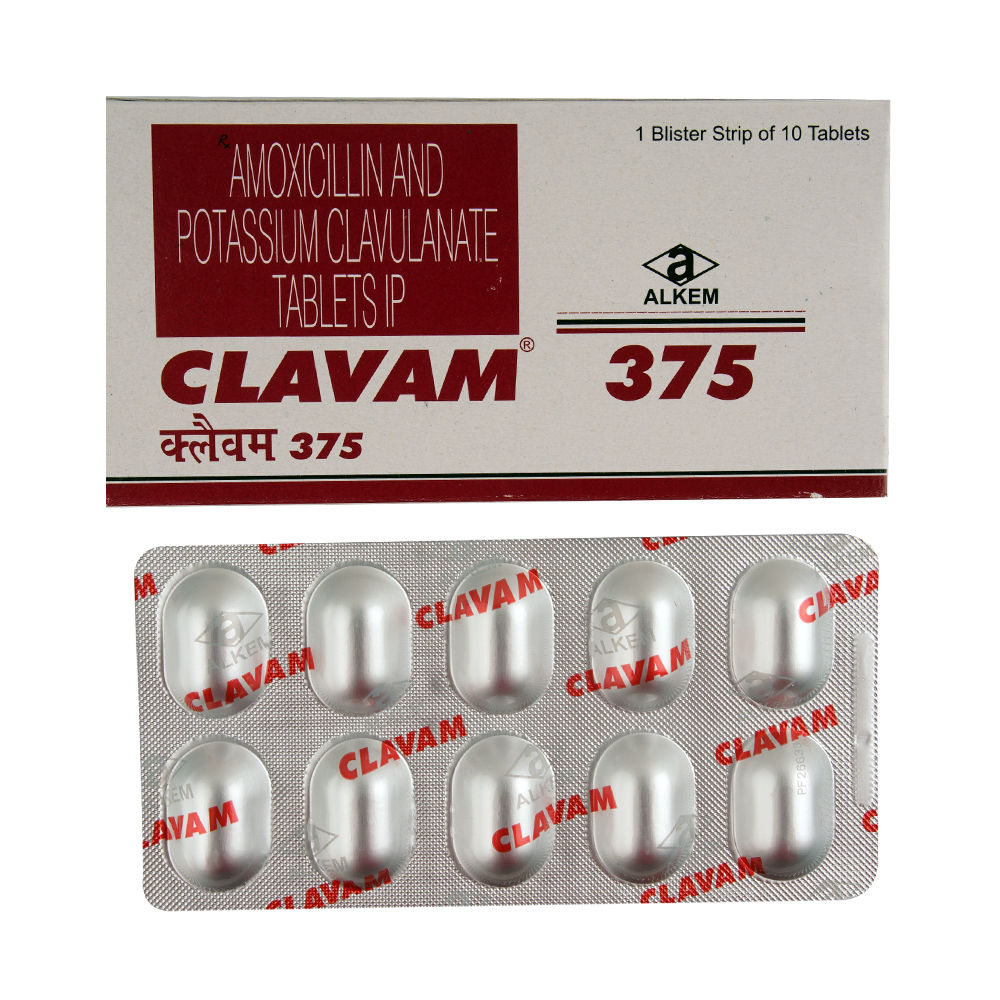 Buy Clavam 375mg 10 Tablets Online at Best Prices | Wellness Forever