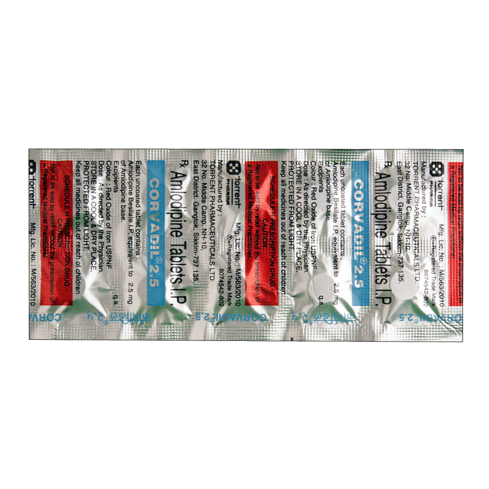Buy Corvadil 2.5mg 10 Tablets Online at Best Prices | Wellness Forever