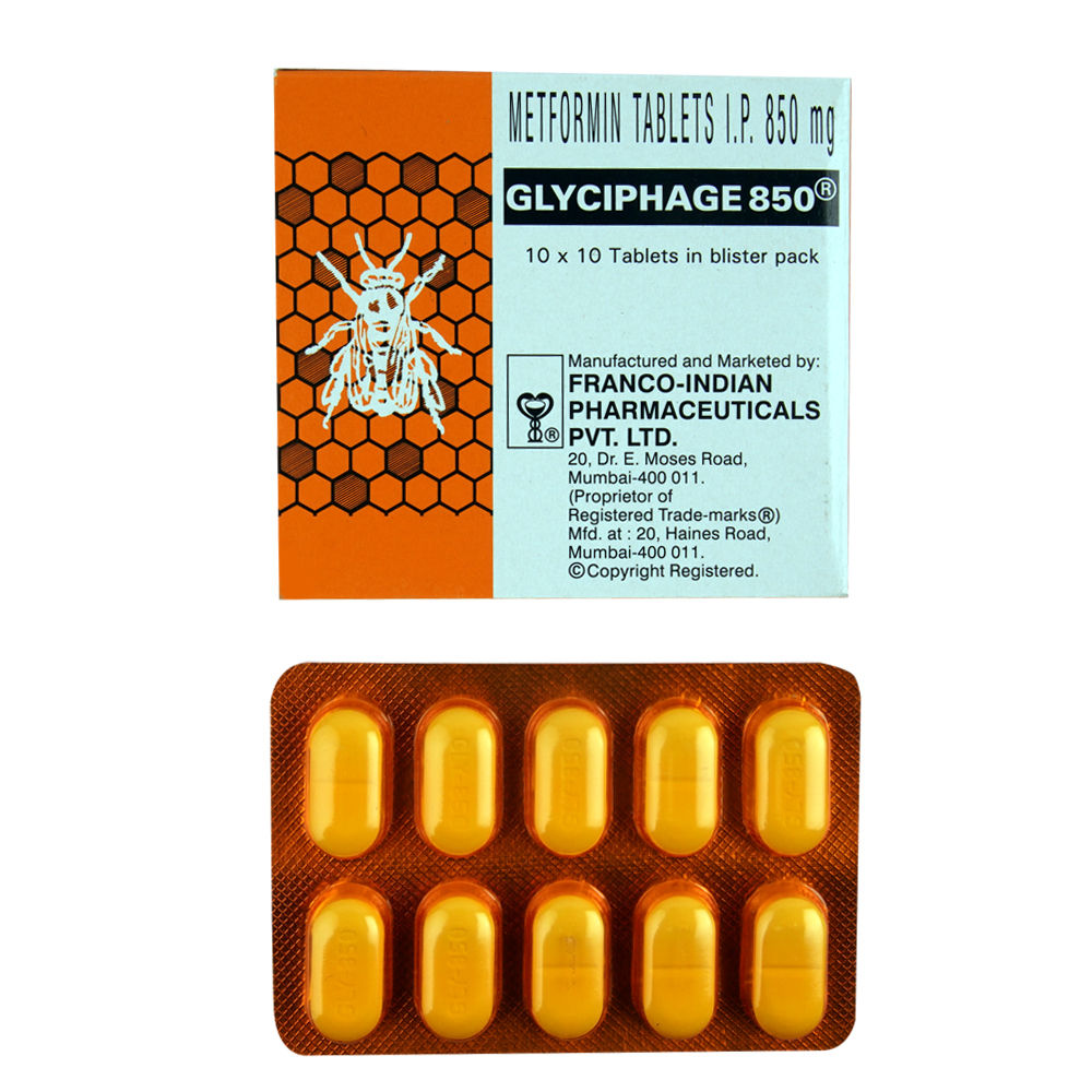 Buy Glyciphage 850mg 10 Tablets Online at Best Prices | Wellness Forever