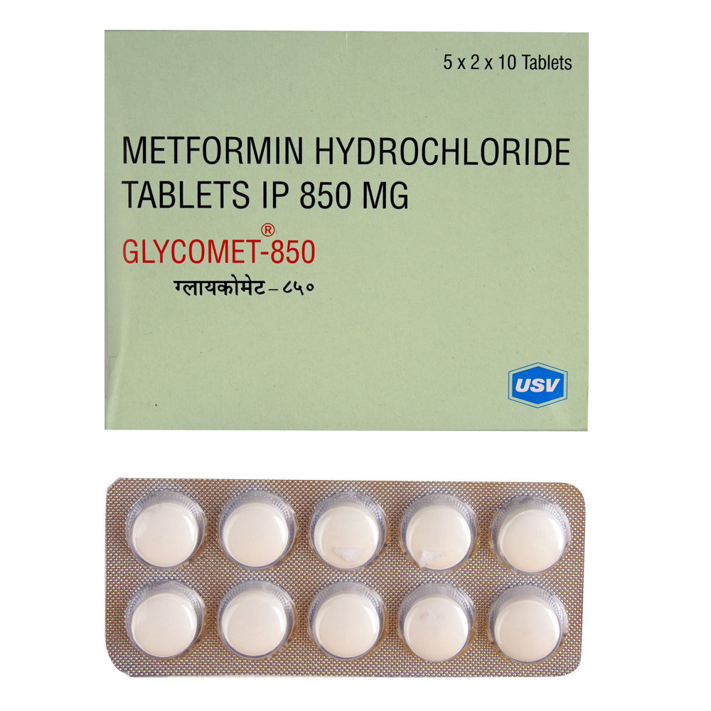 Buy Glycomet 850mg 10 Tablets Online at Best Prices | Wellness Forever