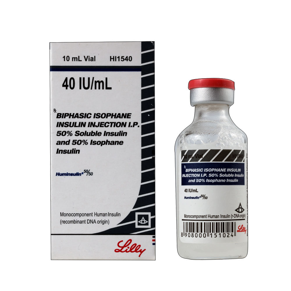 Buy Huminsulin 50/50 40Iu 10 Ml Vial Online at Best Prices | Wellness ...