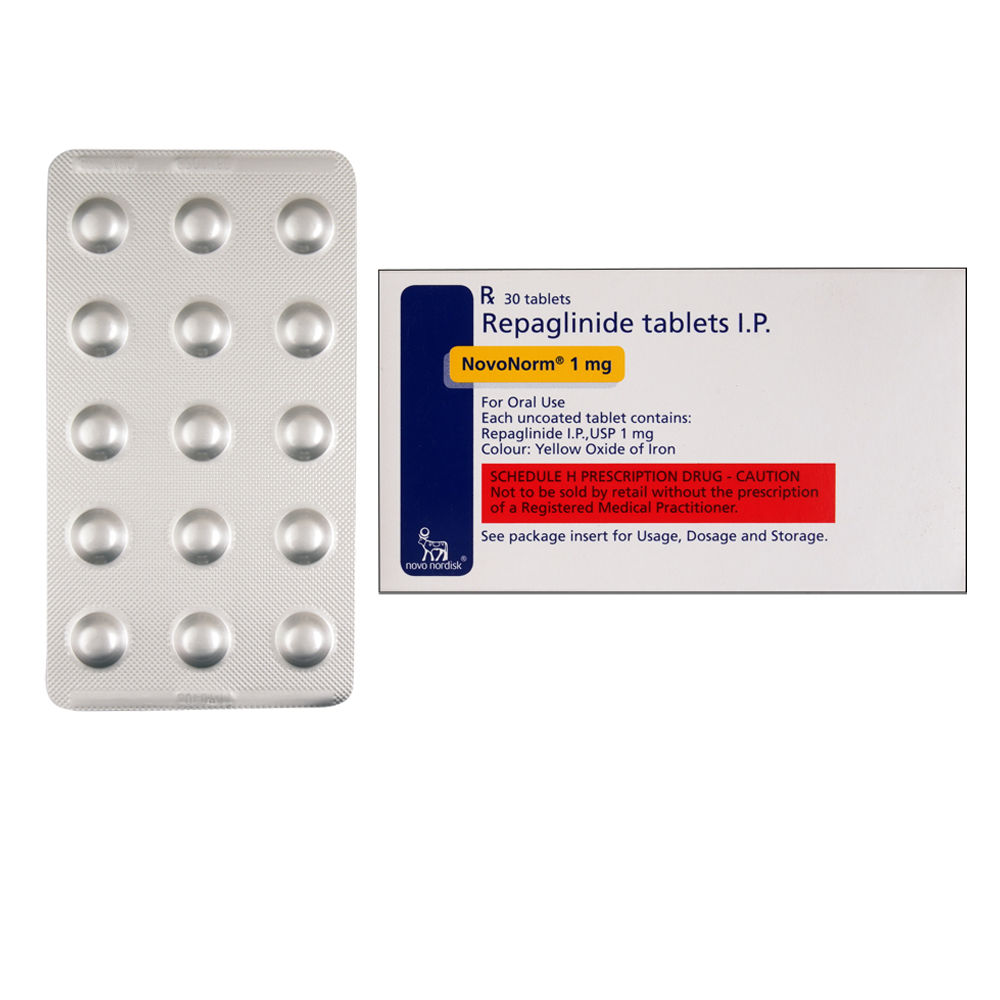 Buy Novonorm 1mg 15 Tablets Online at Best Prices | Wellness Forever
