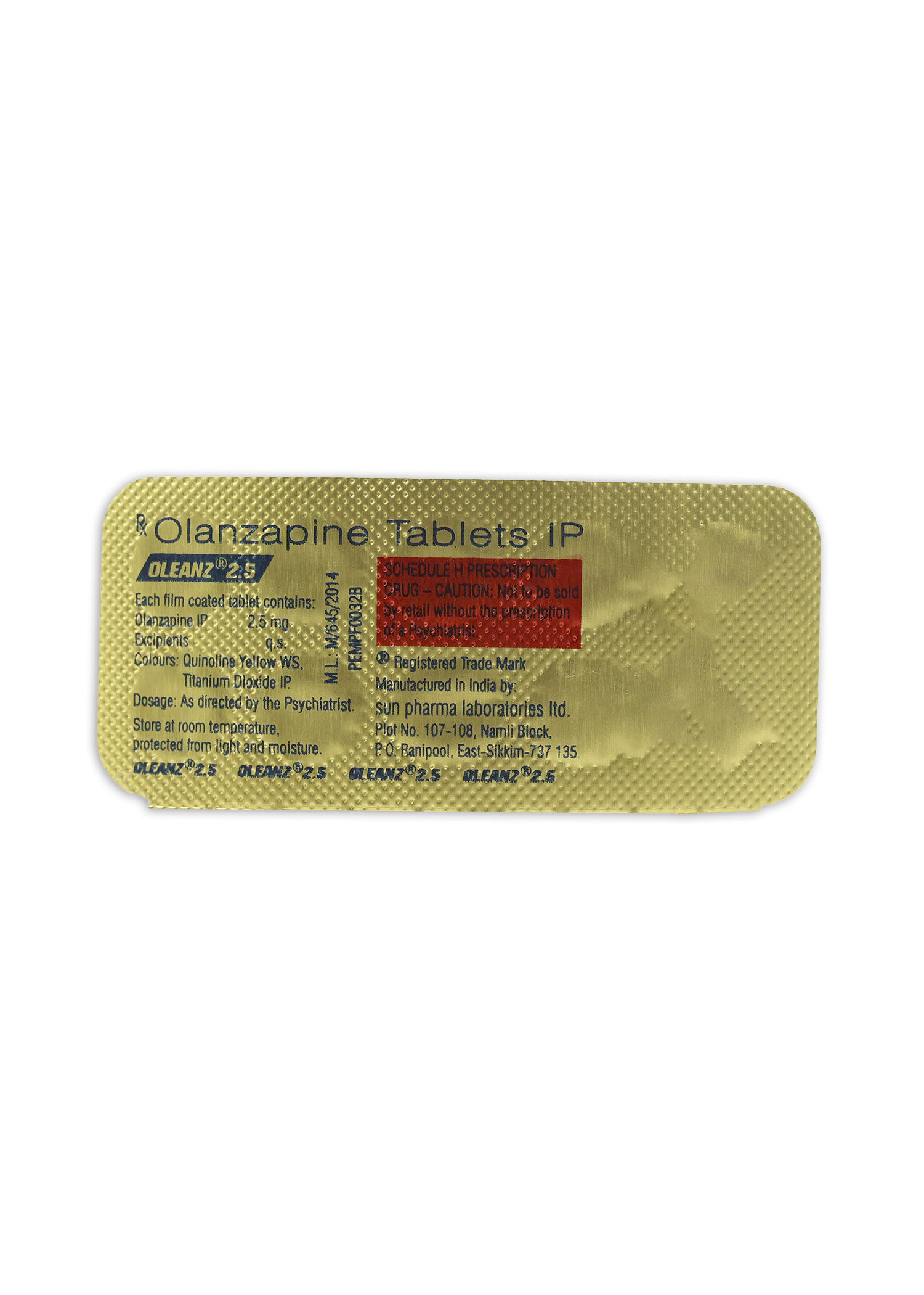 Buy Oleanz 2.5mg 10 Tablets Online at Best Prices | Wellness Forever