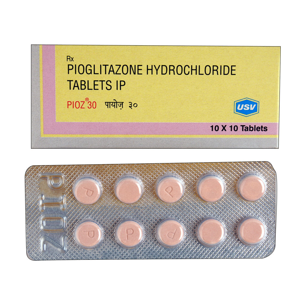 Buy Pioz 30mg 10 Tablets Online at Best Prices | Wellness Forever
