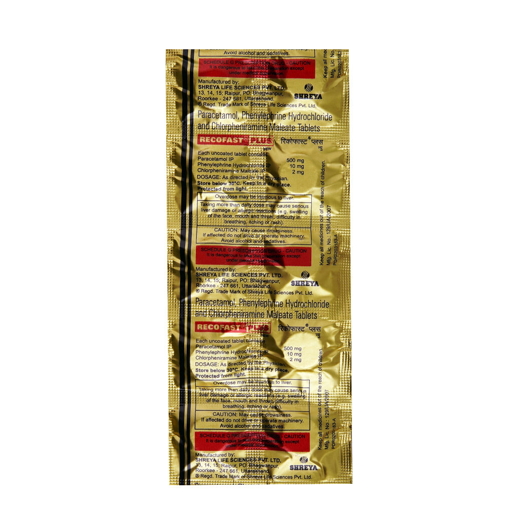 Buy Recofast-Plus 10 Tablets Online at Best Prices | Wellness Forever