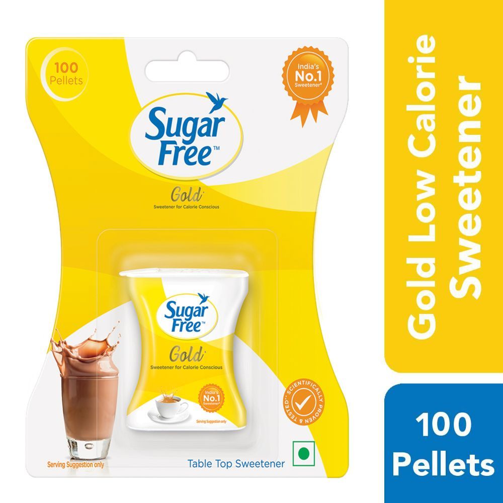 Buy Sugar Free Sugar Free Gold Low Calorie Sweetner 100 Pellets Online ...