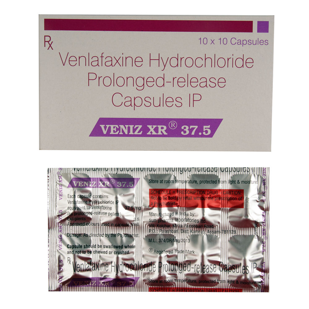 Buy Veniz-XR 37.5mg 10 Capsules Online at Best Prices | Wellness Forever