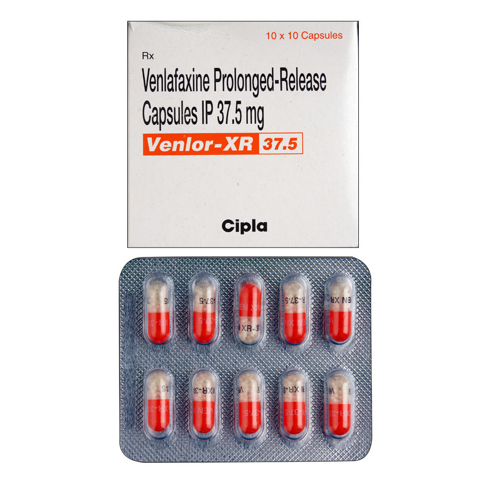 Buy Venlor-XR 37.5mg 10 Capsules Online at Best Prices | Wellness Forever