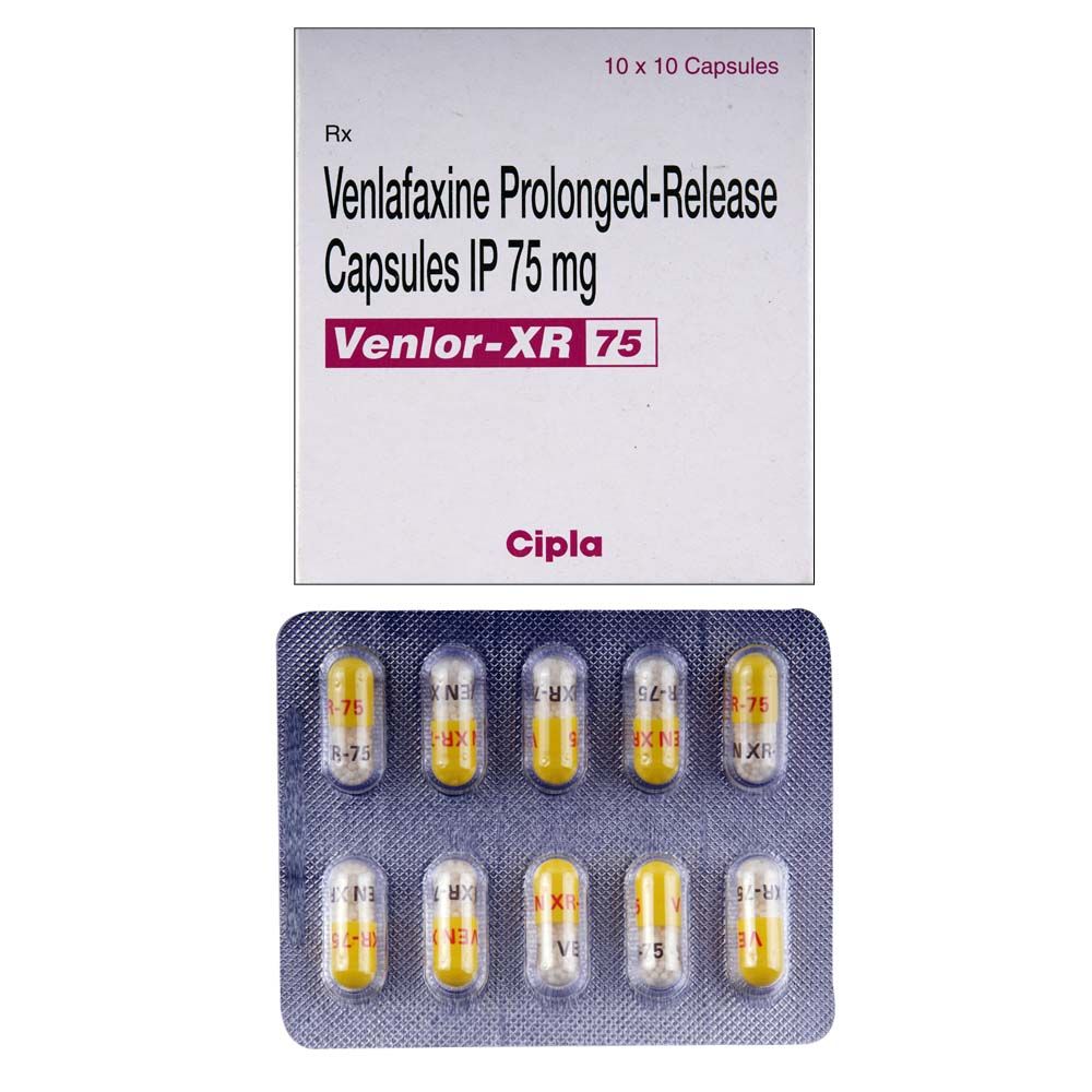 Buy Venlor-XR 75mg 10 Capsules Online at Best Prices | Wellness Forever