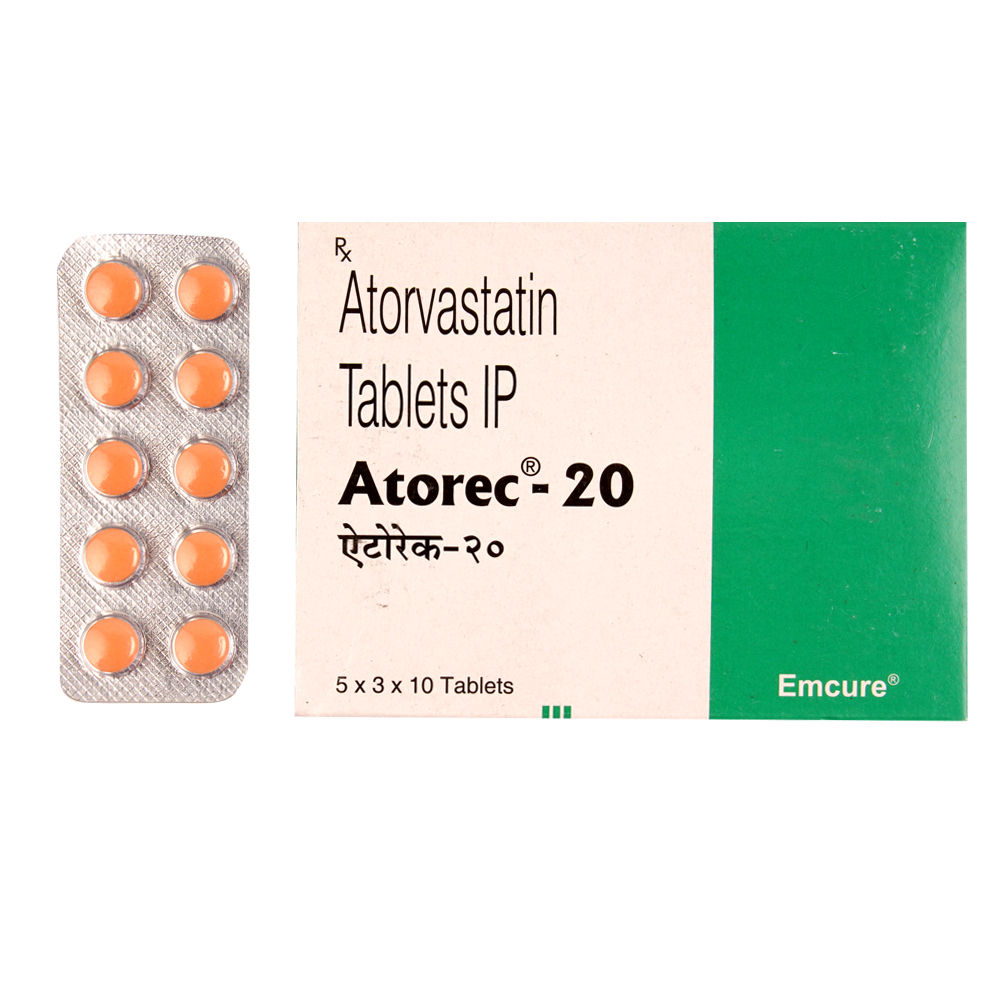 Buy Atorec 20mg 10 Tablets Online at Best Prices | Wellness Forever