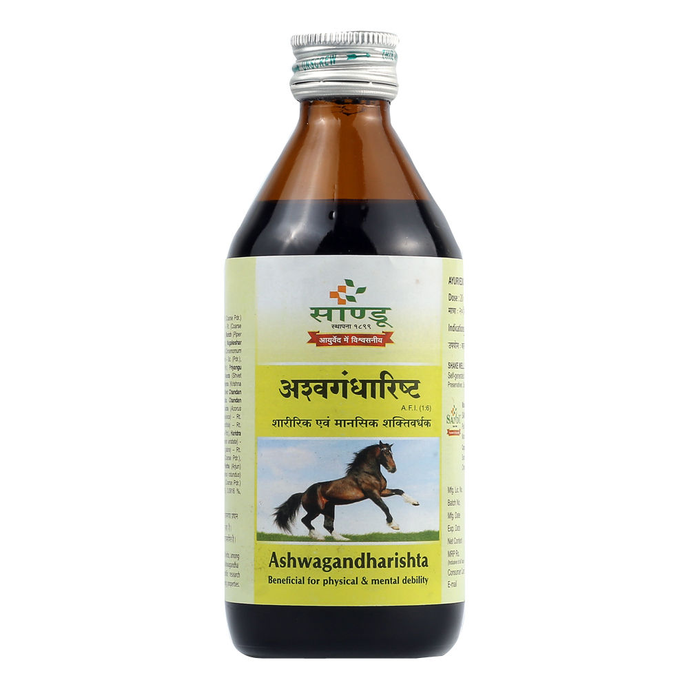 Buy Sandu Ashwagandharishta 200 ml Online at Best Prices | Wellness Forever
