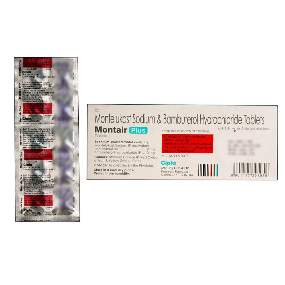 Buy Montair-Plus 10 Tablets Online at Best Prices | Wellness Forever