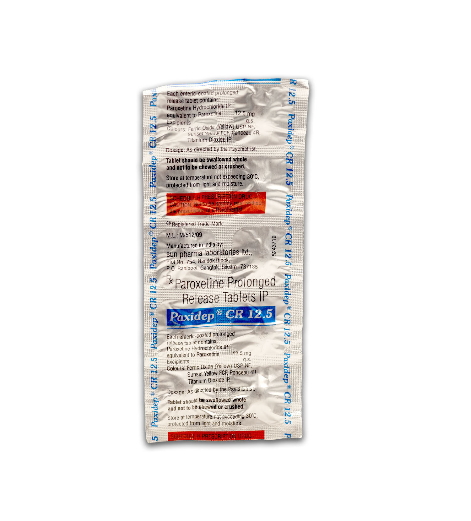 Buy Paxidep-CR 12.5mg 10 Tablets Online at Best Prices | Wellness Forever