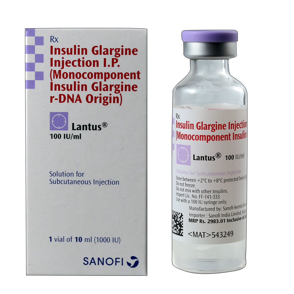 Buy Lantus 100Iu Injection 10 Ml Vial Online at Best Prices | Wellness ...