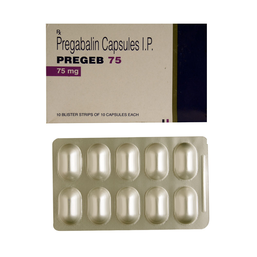 Buy Pregeb 75mg 10 Capsules Online at Best Prices | Wellness Forever