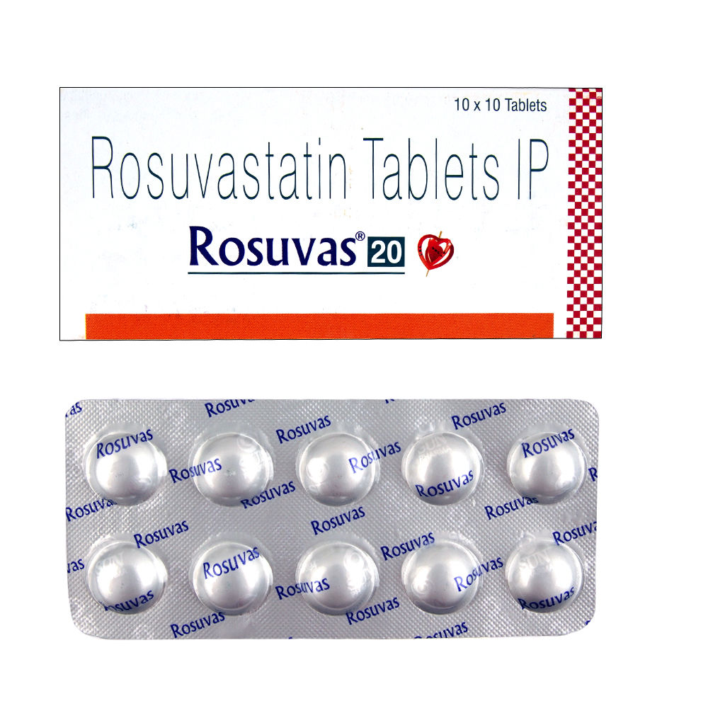 Buy Rosuvas 20mg 10 Tablets Online at Best Prices | Wellness Forever