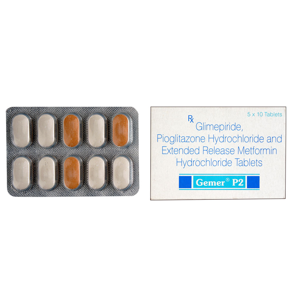 Buy Gemer-P2 10 Tablets Online at Best Prices | Wellness Forever