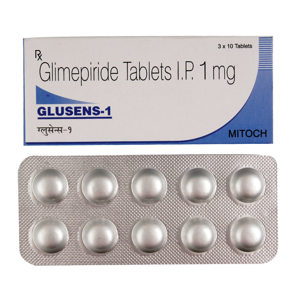Buy Glusens 1mg 10 Tablets Online at Best Prices | Wellness Forever