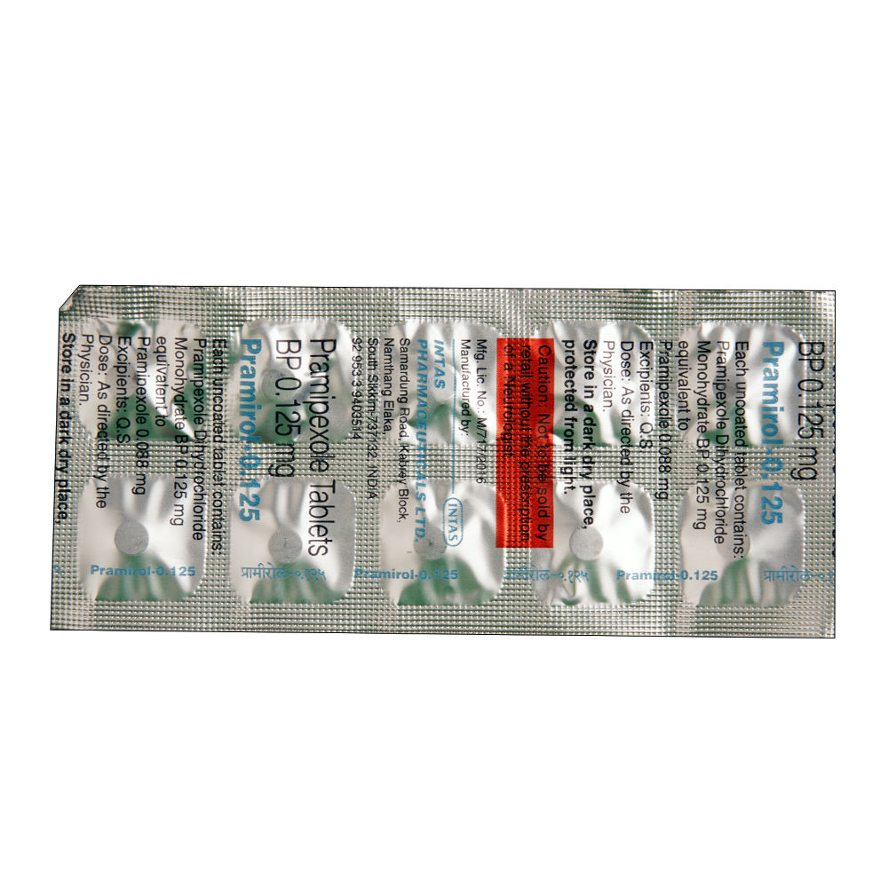 Buy Pramirol 0.125mg 10 Tablets Online at Best Prices | Wellness Forever