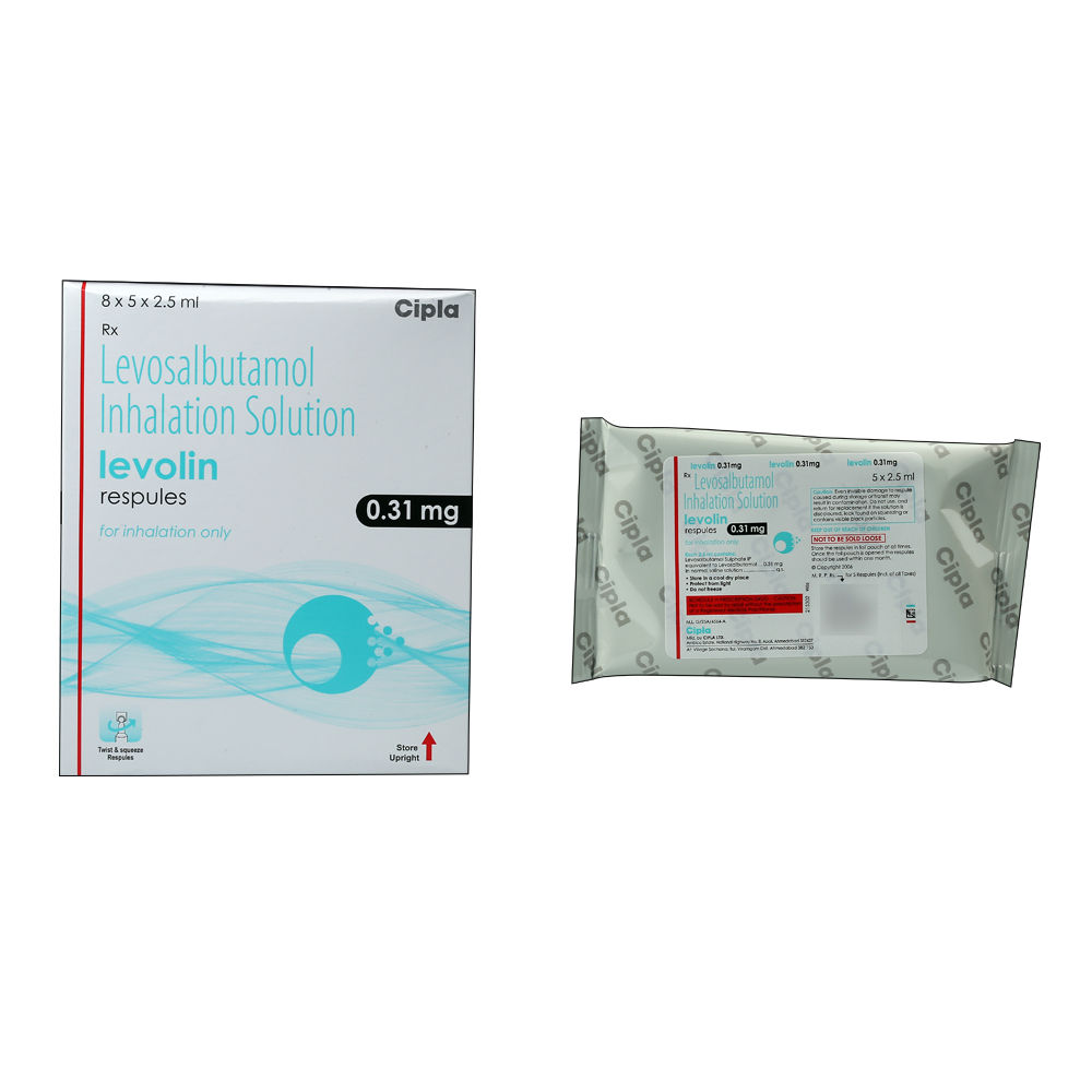 Buy Levolin 0.31mg Respules 2.5 ml Online at Best Prices | Wellness Forever