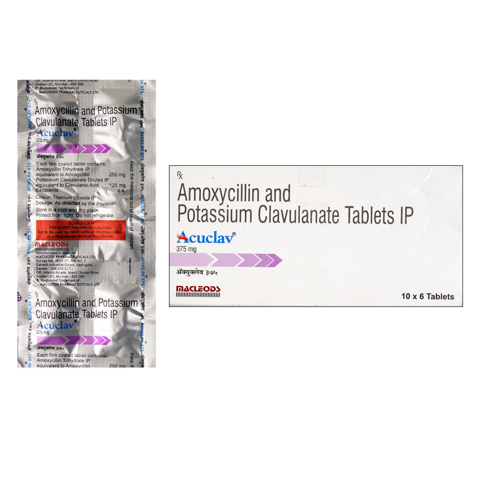 Buy Acuclav 375mg 6 Tablets Online at Best Prices | Wellness Forever