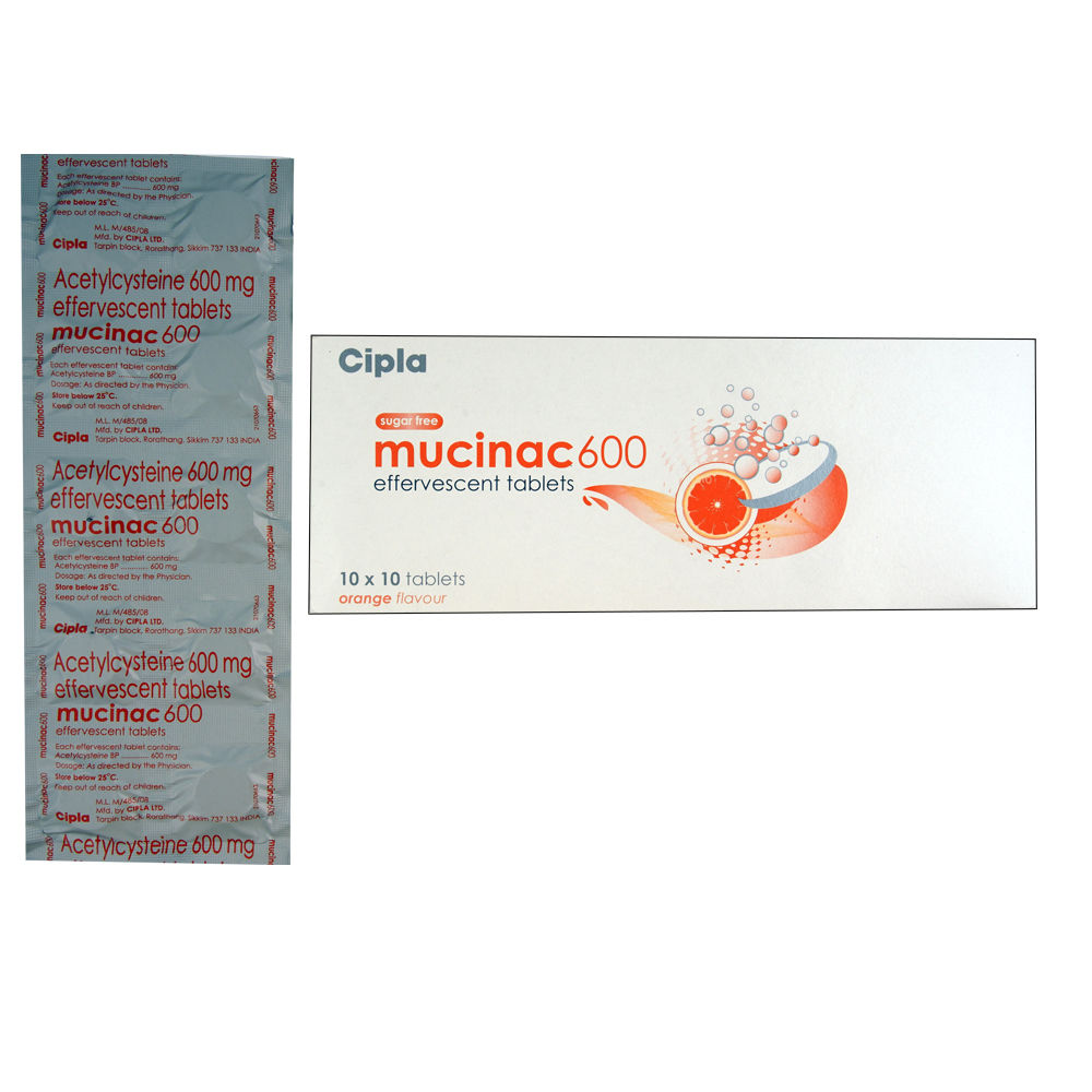 Buy Mucinac 600mg 10 Tablets Online at Best Prices | Wellness Forever