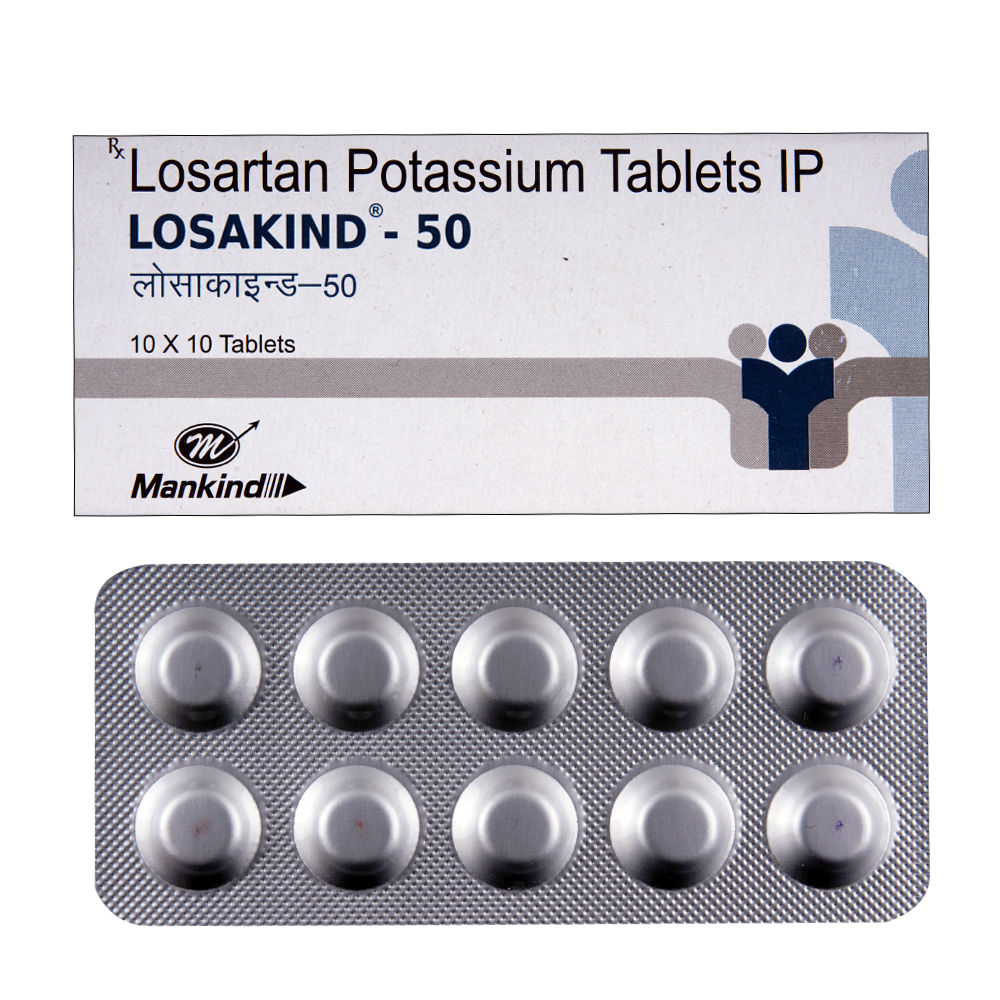Buy Losakind 50mg 10 Tablets Online at Best Prices | Wellness Forever