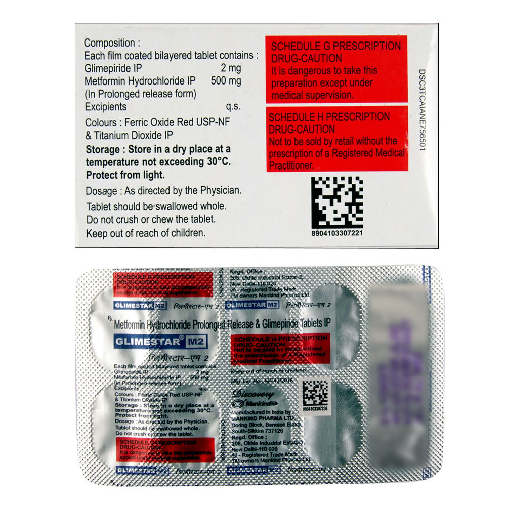 Buy Glimestar-M2 10 Tablets Online at Best Prices | Wellness Forever