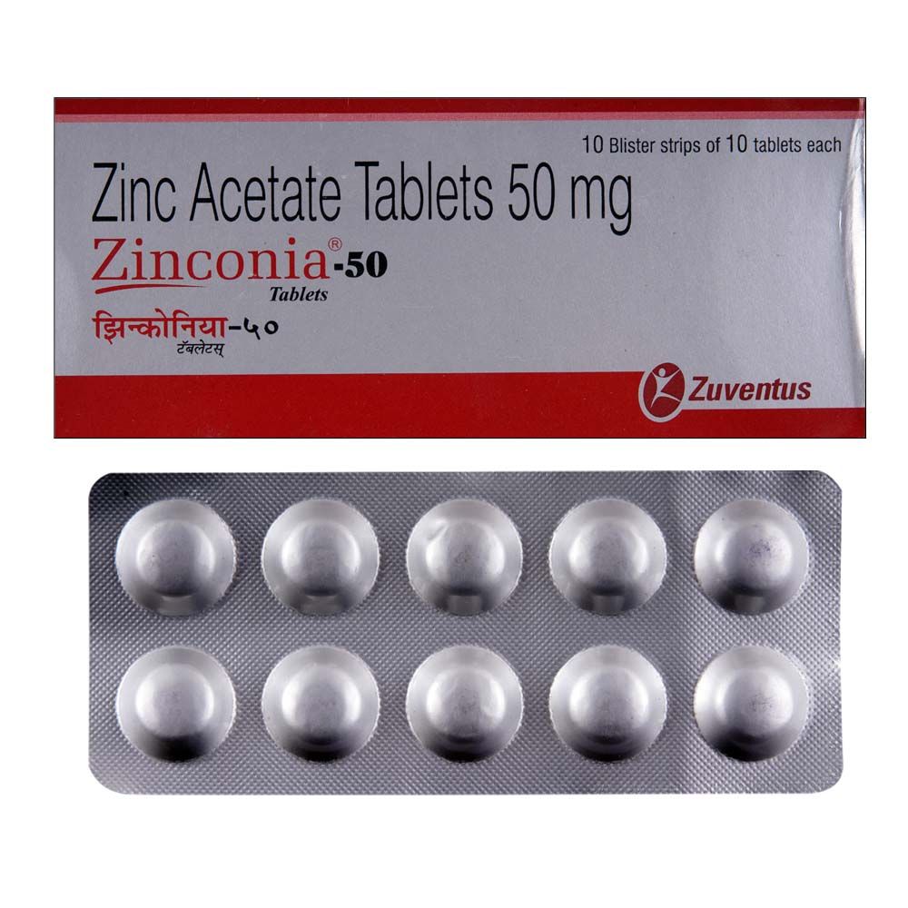 Buy Zinconia 50mg 10 Tablets Online at Best Prices | Wellness Forever