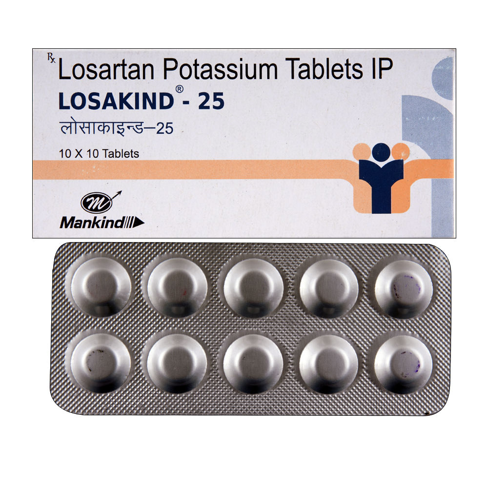 Buy Losakind 25mg 10 Tablets Online at Best Prices | Wellness Forever