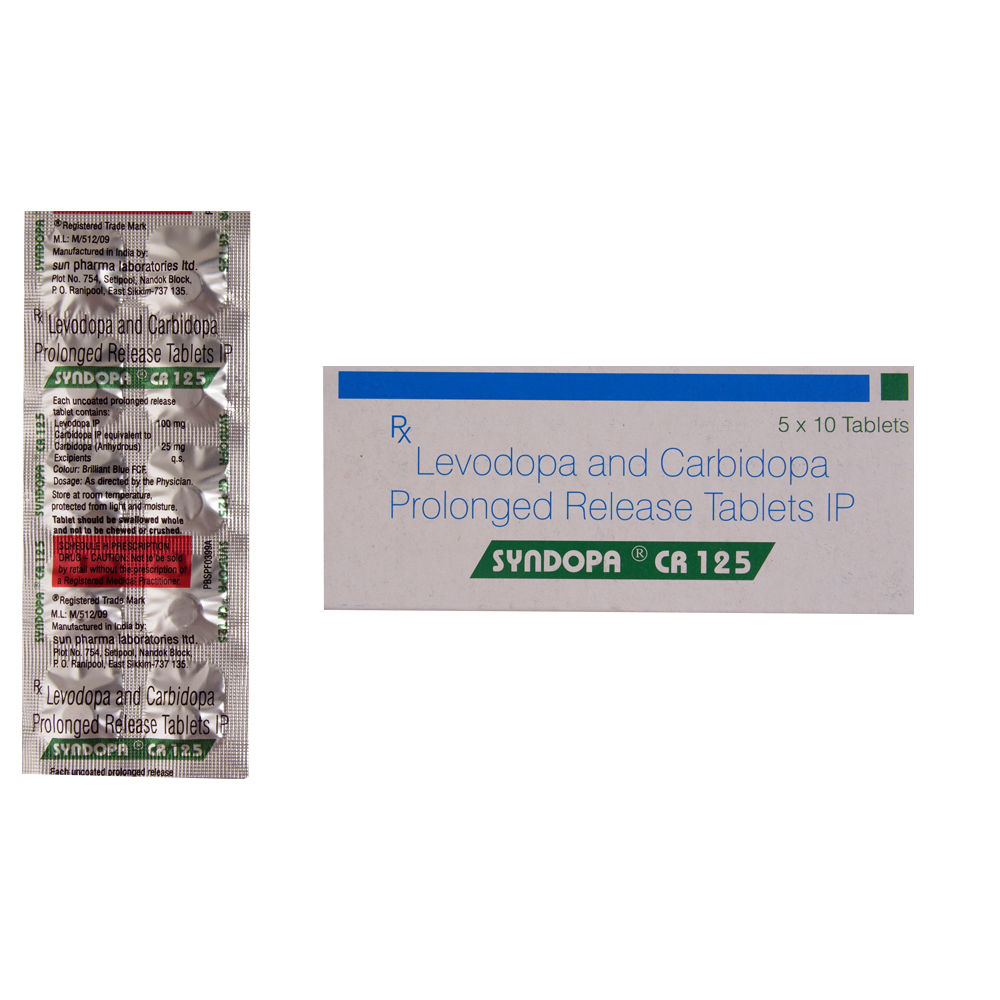 Buy Syndopa-CR 125mg 10 Tablets Online at Best Prices | Wellness Forever