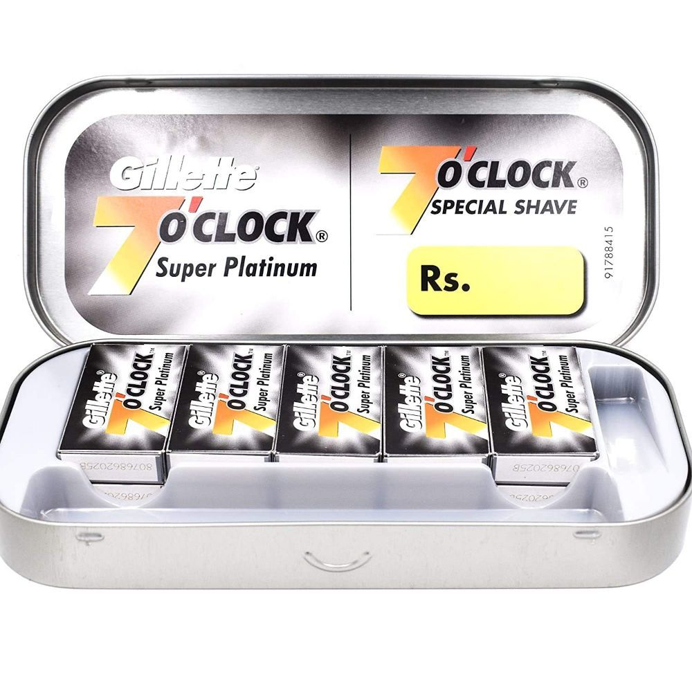 Buy Gillette 7'O Clock Super Platinum Stainless Blade, Online at Best ...