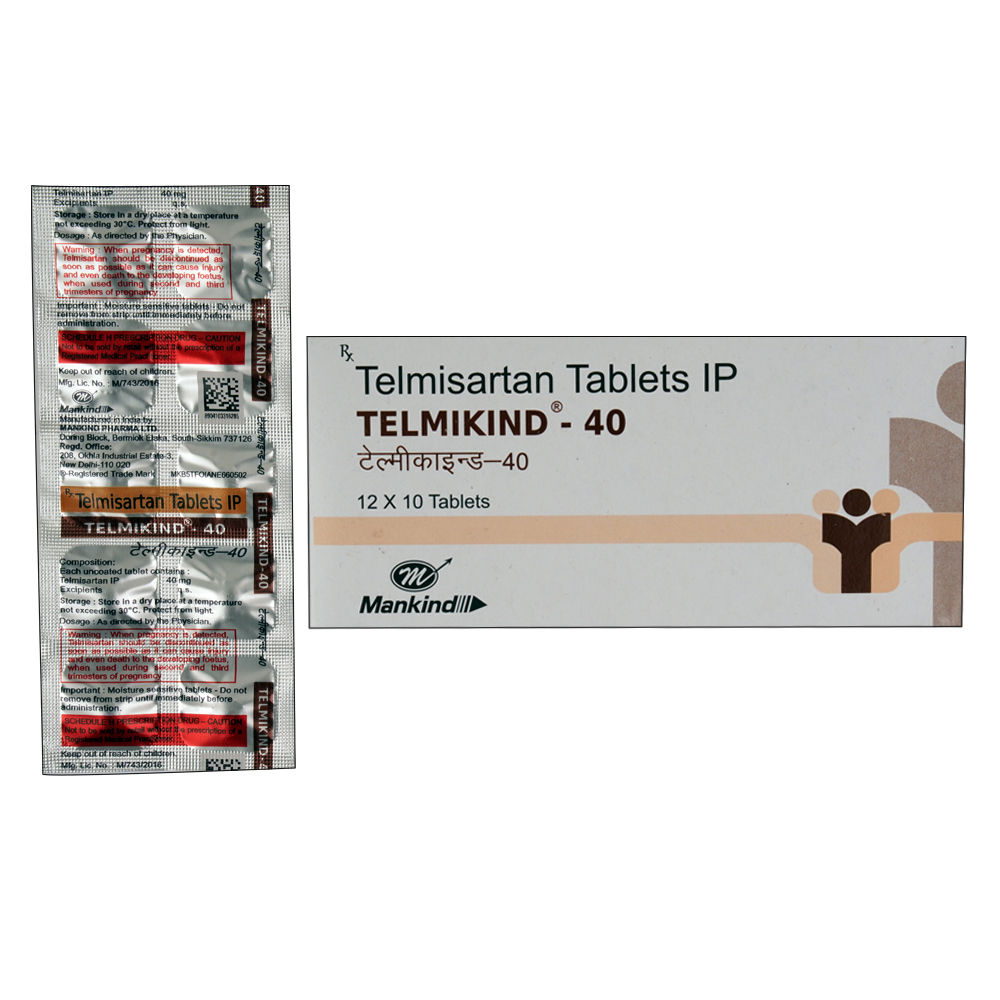 Buy Telmikind 40mg 10 Tablets Online at Best Prices | Wellness Forever