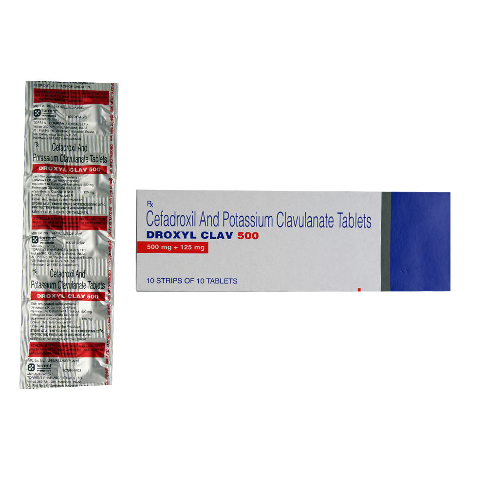 Buy Droxyl-Clav 500mg 10 Tablets Online at Best Prices | Wellness Forever