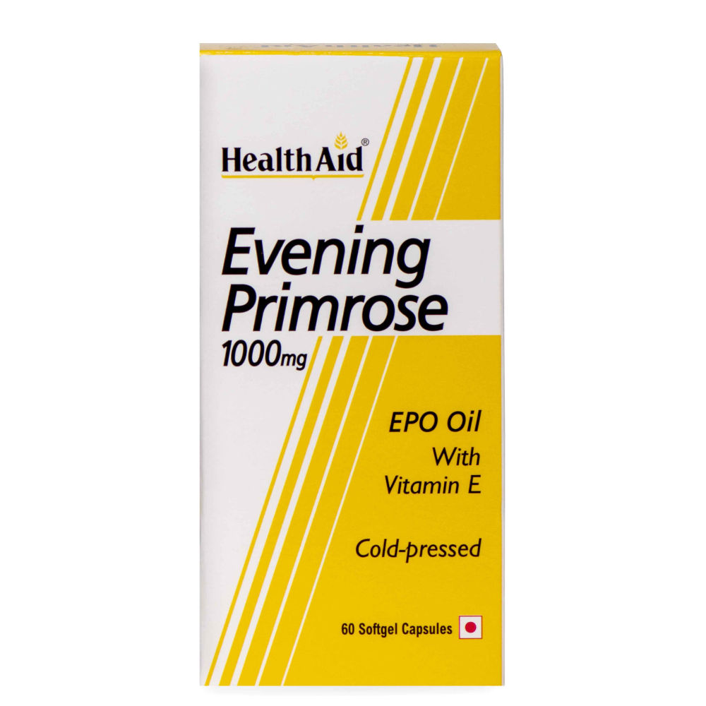 Buy HealthAid Evening Primrose Oil 1000mg With Vitamin E, 60 capsules ...