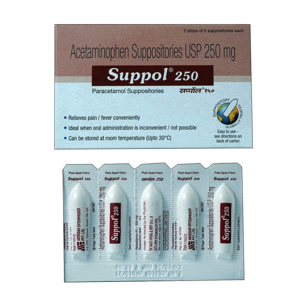 Buy Suppol 250mg Suppositories 5Pcs Online at Best Prices | Wellness ...