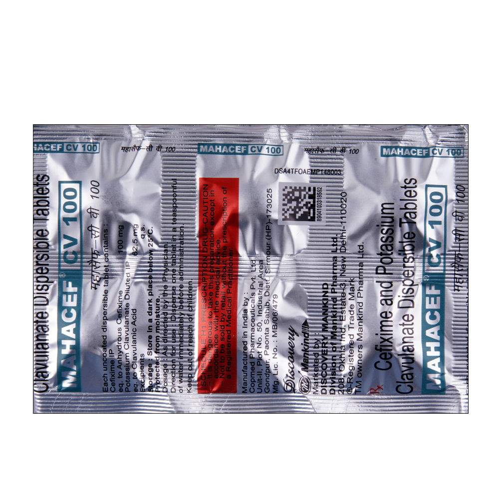 Buy Mahacef-CV 100mg 6 Tablets Online at Best Prices | Wellness Forever