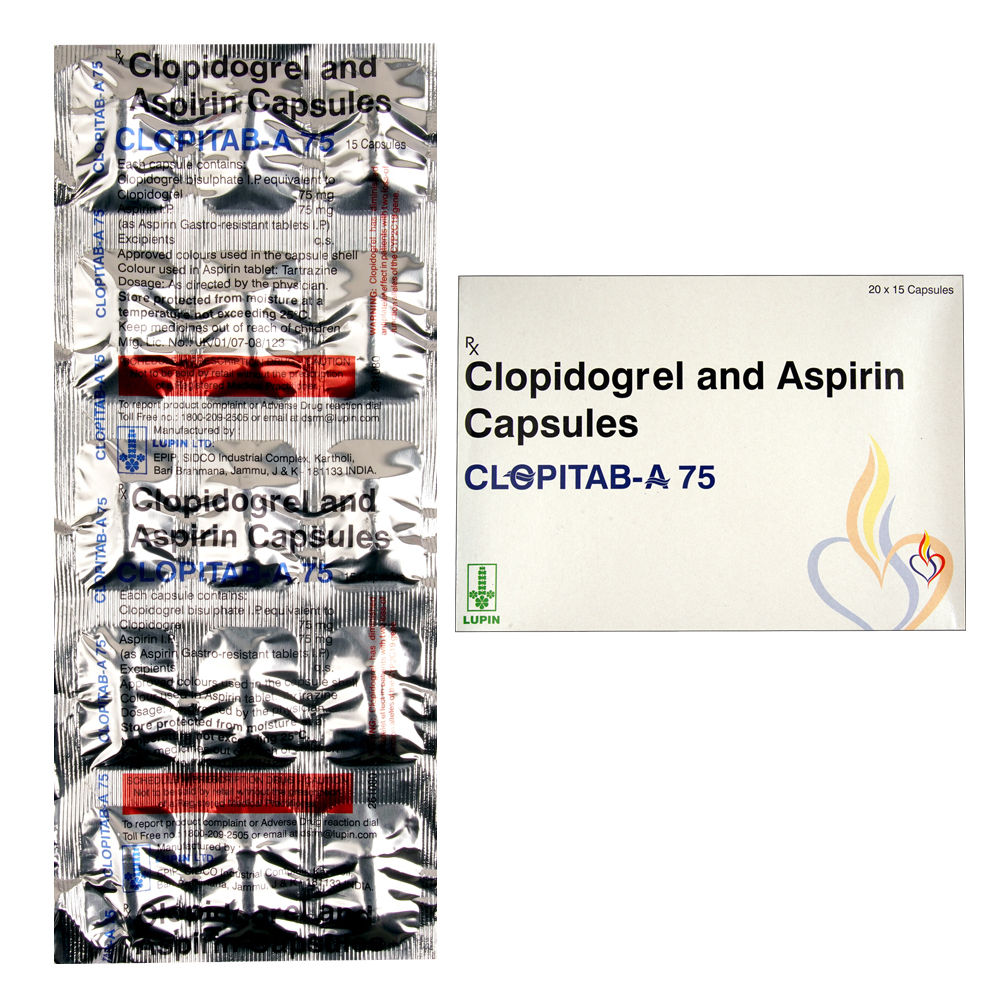 Buy Clopitab-A 75mg 15 Capsules Online at Best Prices | Wellness Forever