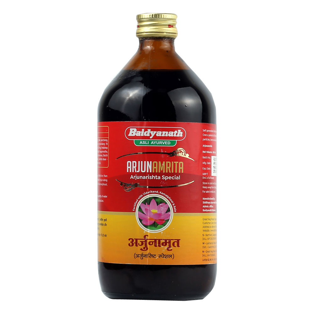 Buy Baidyanath Arjunamrita (Arjunarishta Special) 450 ml Online at Best ...