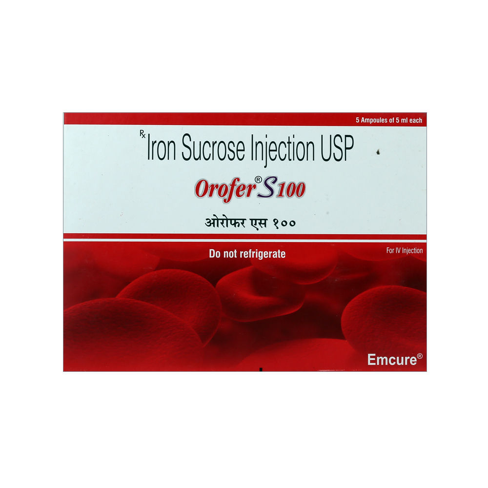 Buy Orofer-S 100mg Injection 5 ml Vial Online at Best Prices | Wellness ...