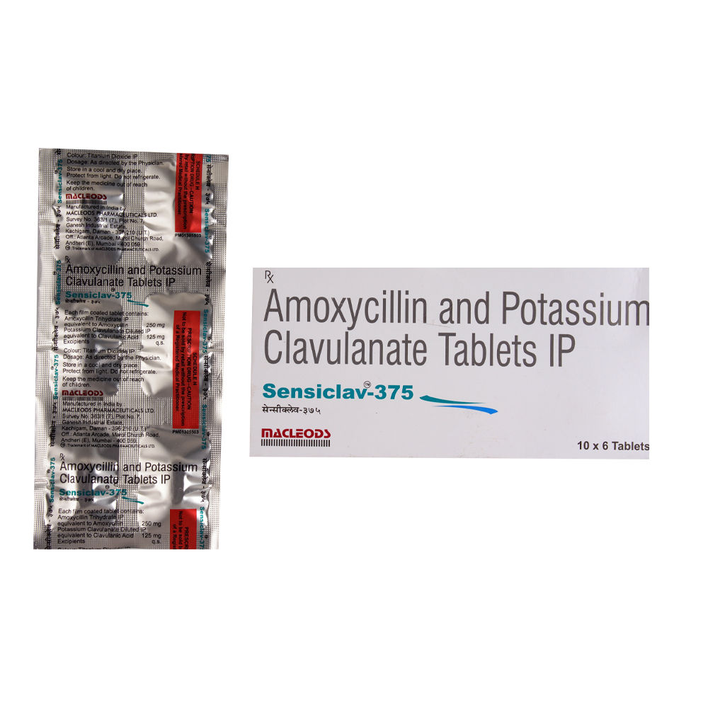 Buy Sensiclav 375mg 6 Tablets Online at Best Prices | Wellness Forever
