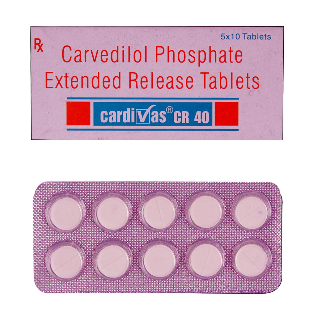 Buy Cardivas-CR 40mg 10 Tablets Online at Best Prices | Wellness Forever